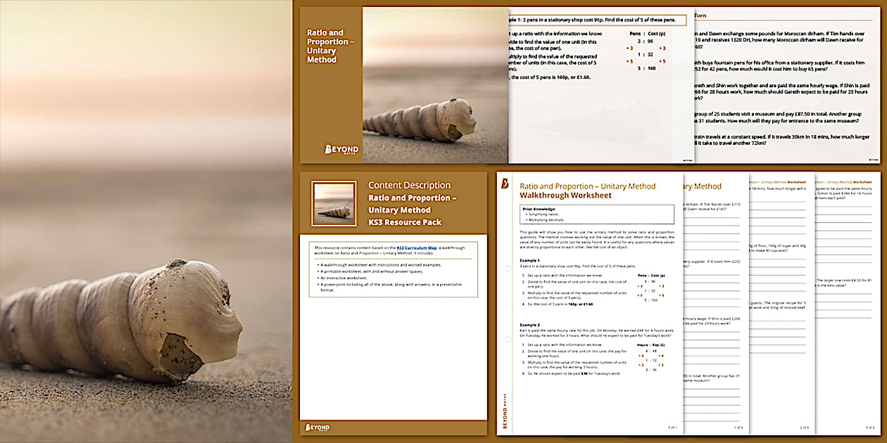 👉 Unitary Method for Proportional Reasoning | Ratio and Proportion