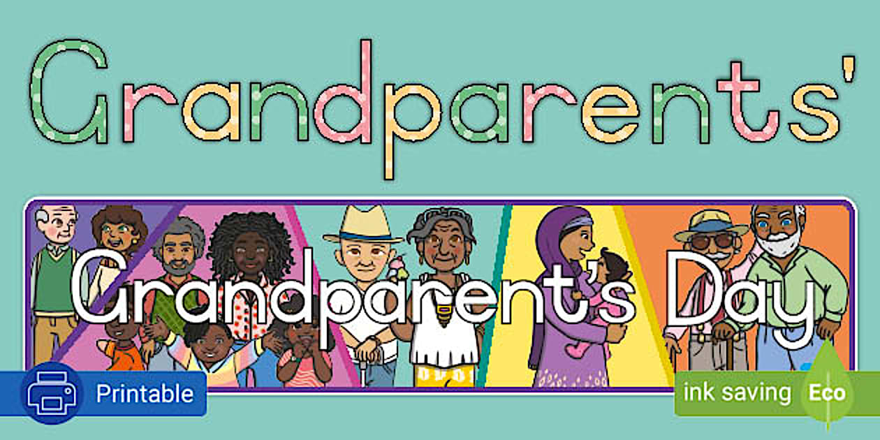 Grandparents Day Banner and Cut-out Lettering (Teacher-Made)