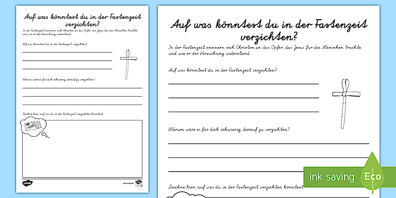 Fastenzeit Arbeitsblatt (l'enseignant a fait) - Twinkl