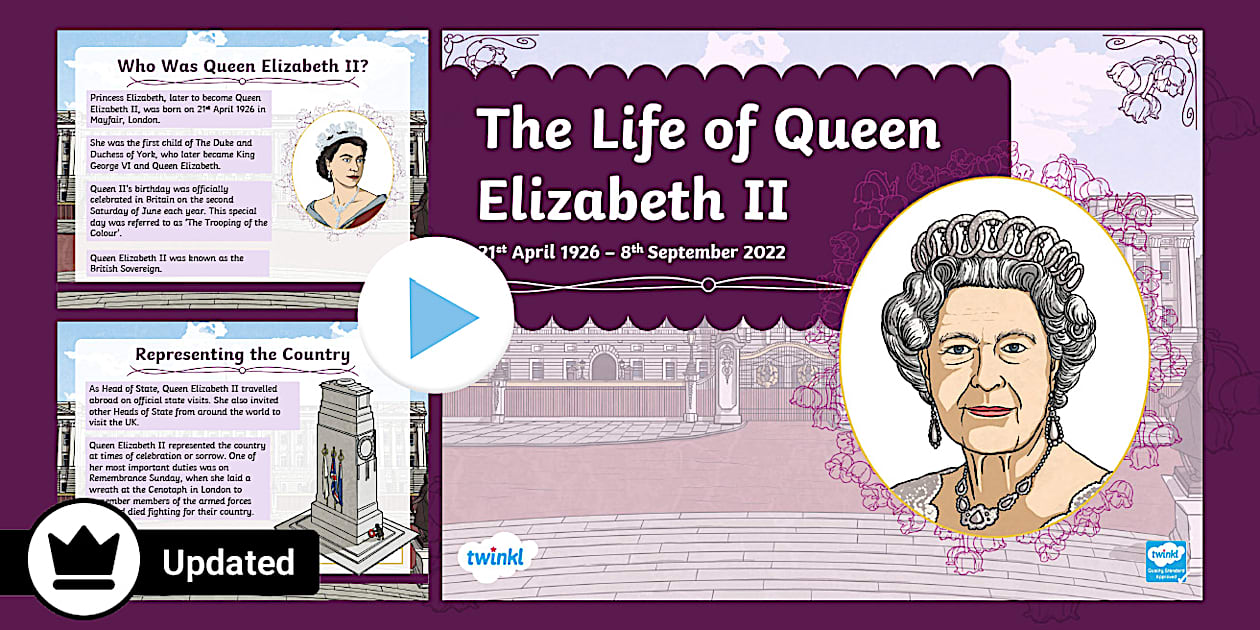 3-6 The Life of Queen Elizabeth II PowerPoint (teacher made)