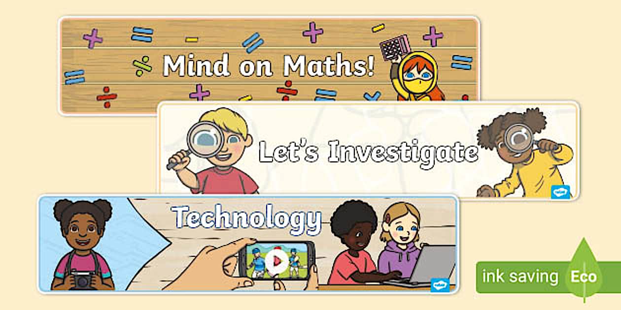 Rustic Classroom Banners STEM