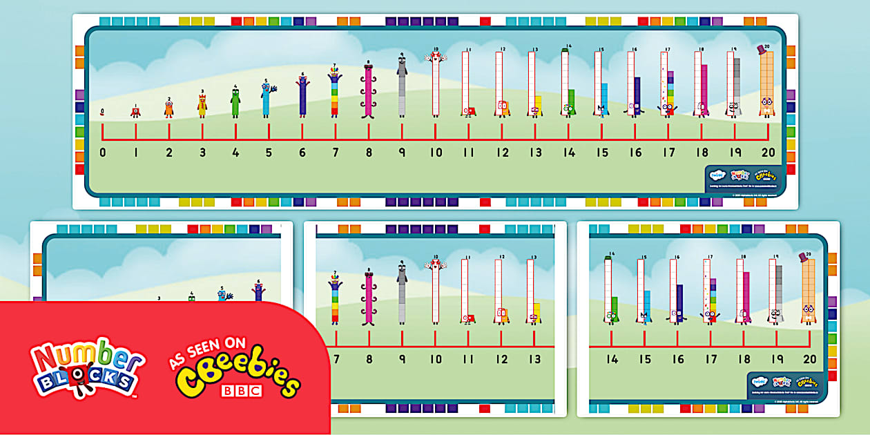 FREE! - Numberblocks: 0-20 Number Line Banner - Twinkl