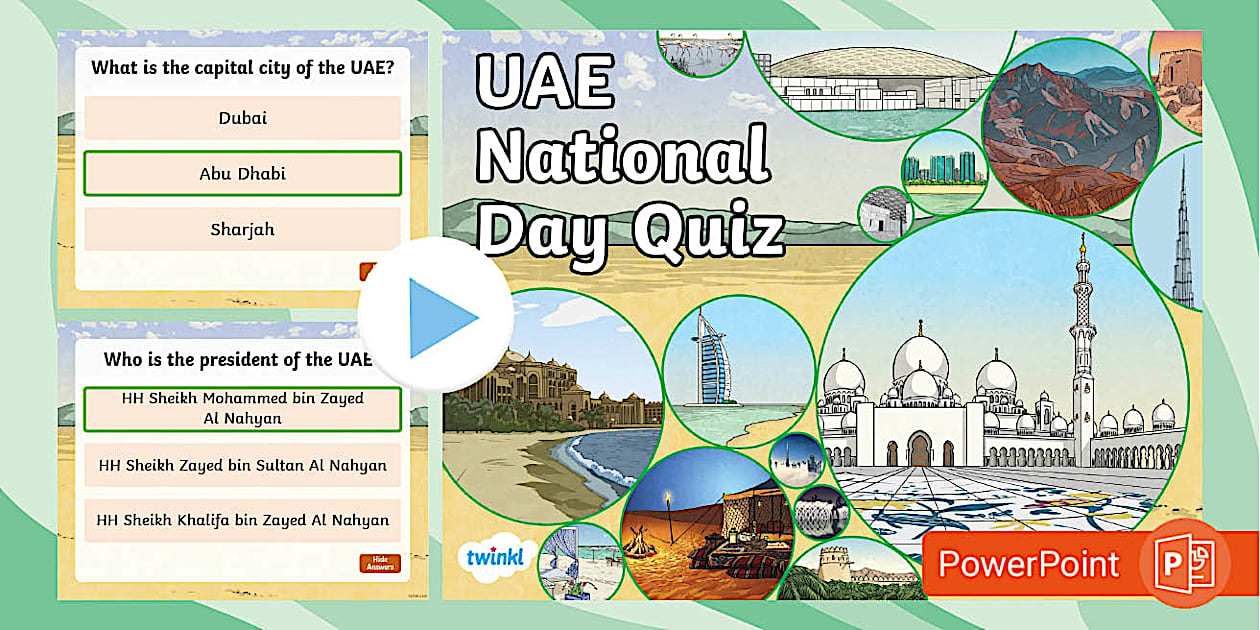 UAE National Day Quiz PowerPoint (teacher made) - Twinkl