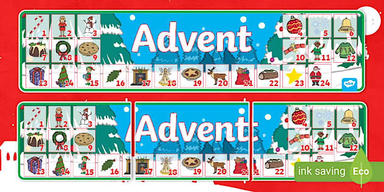 Dyslexic Advent Christmas Display Banner - Twinkl
