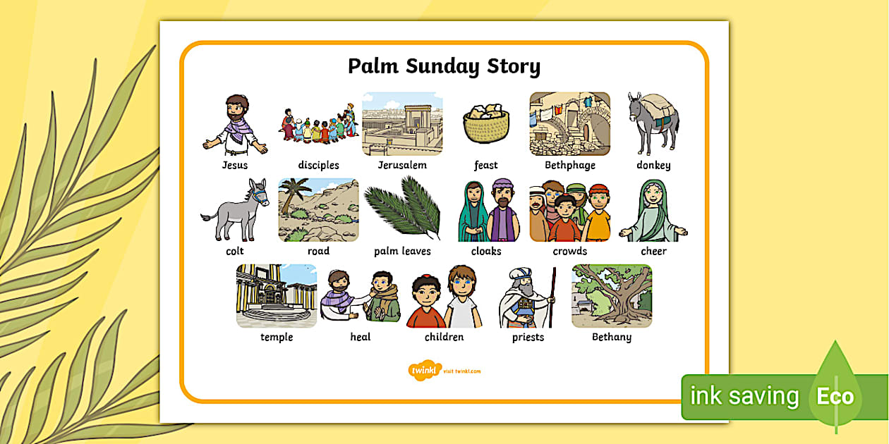 Palm Sunday Word Mat | Easter Resources | F-2 (teacher made)