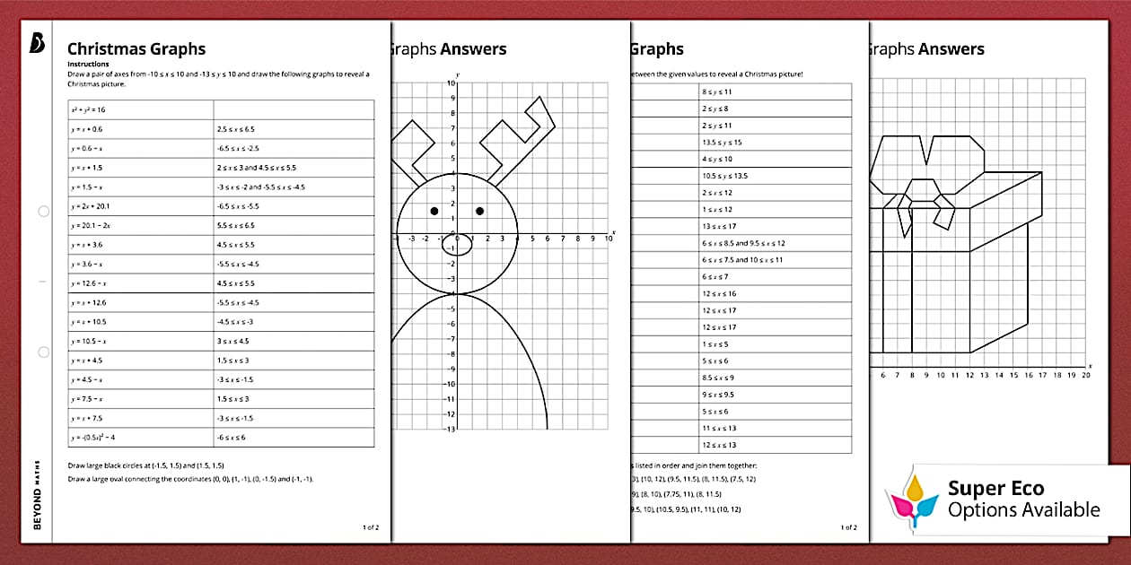 Christmas Graphs Differentiated Worksheets | Beyond - Twinkl