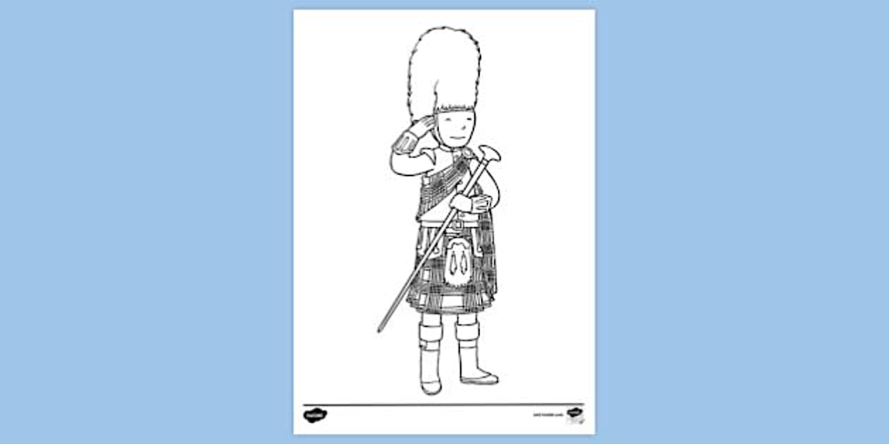 Scots Guard Colouring Sheet | Colouring Sheets