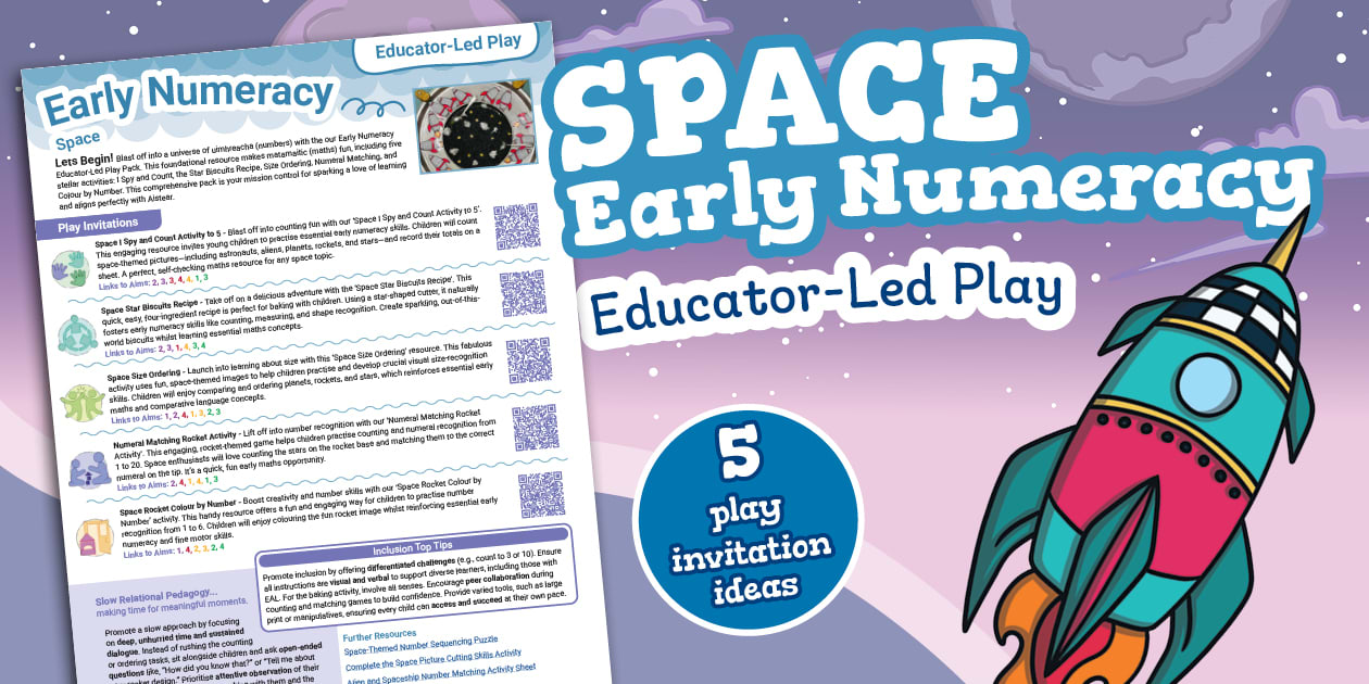 Space Early Numeracy Educator Led Play