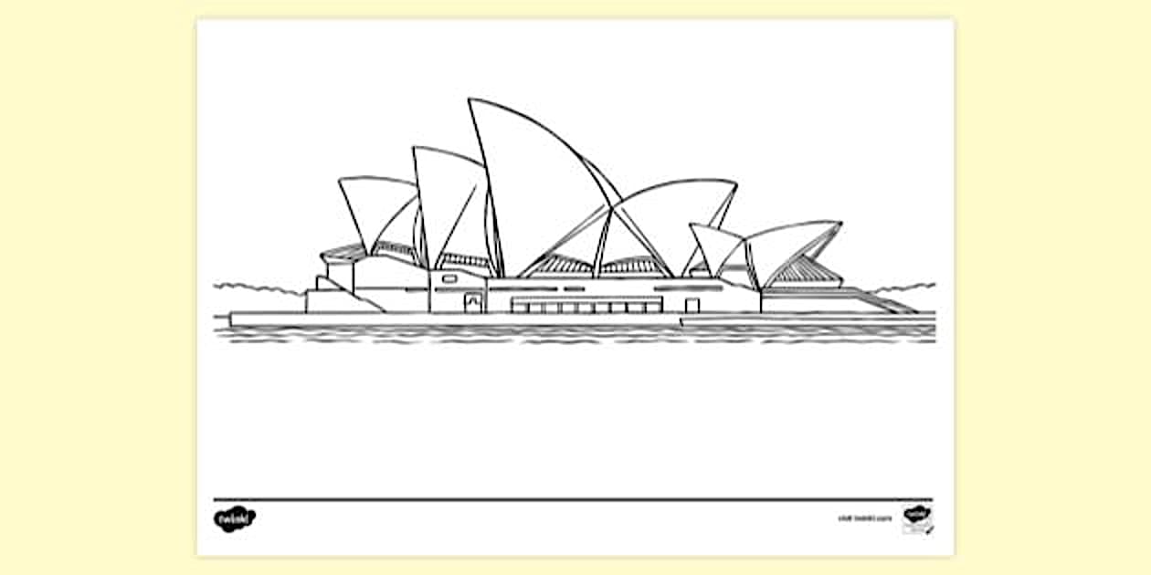 Sydney Opera House & Background Colouring | Colouring Sheets
