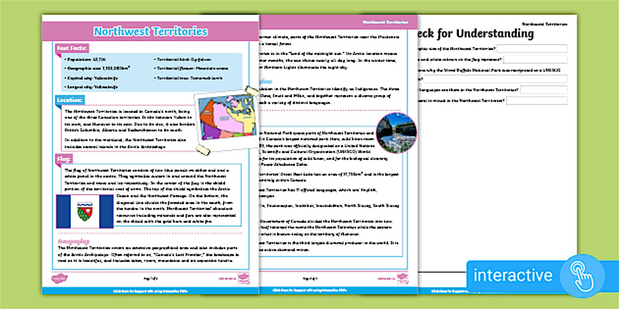 Northwest Territories Interactive Reading Comprehension