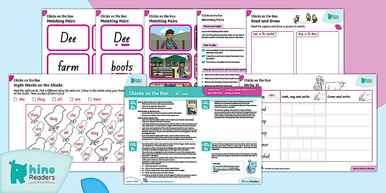 Level 3c Chicks on the Run: Guided Reading Pack - Twinkl