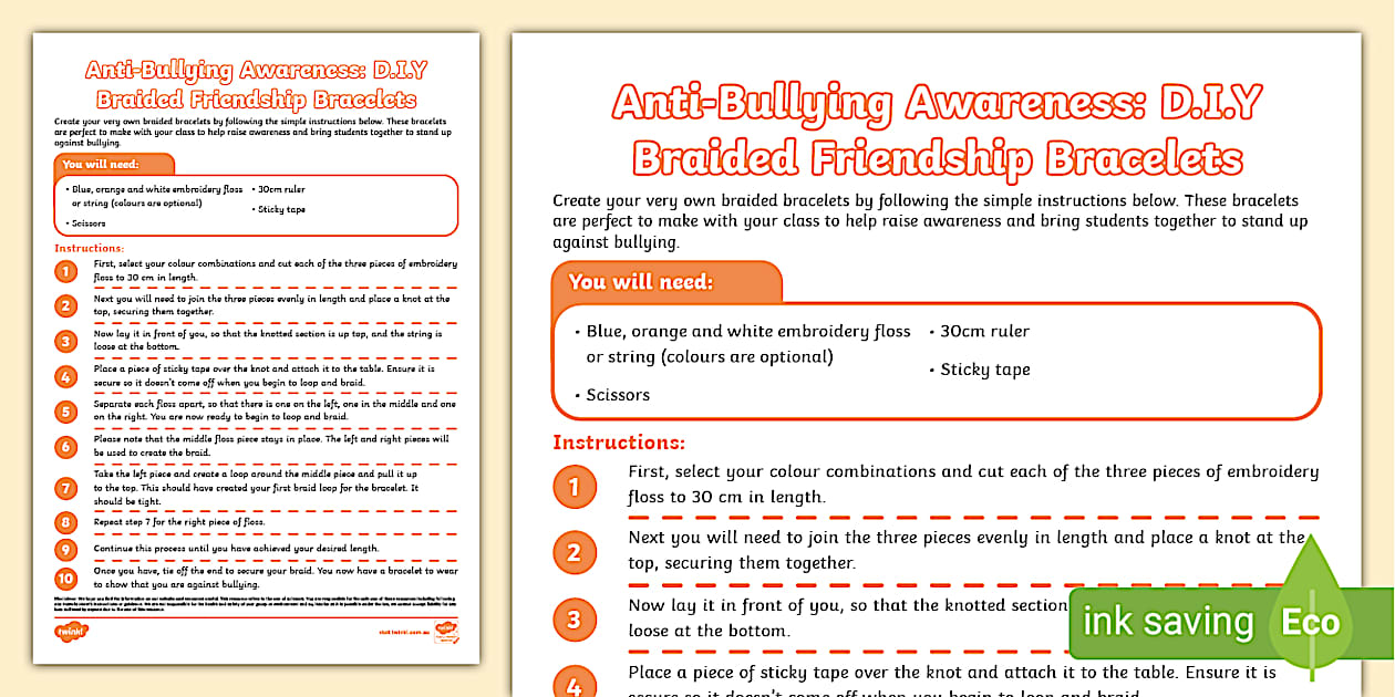 Anti-Bullying Awareness: D.I.Y Braided Friendship Bracelets