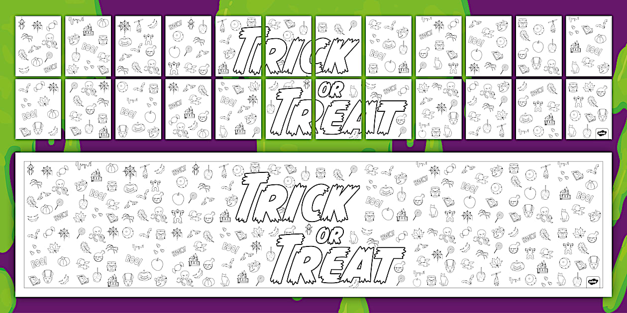 Trick or Treat Art Banner | Halloween | Twinkl USA - Twinkl