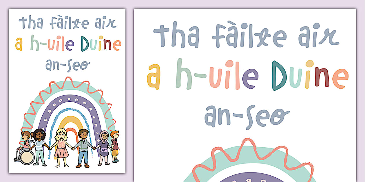 Postair Fàilte air a h-uile duine - Gàidhlig - Twinkl