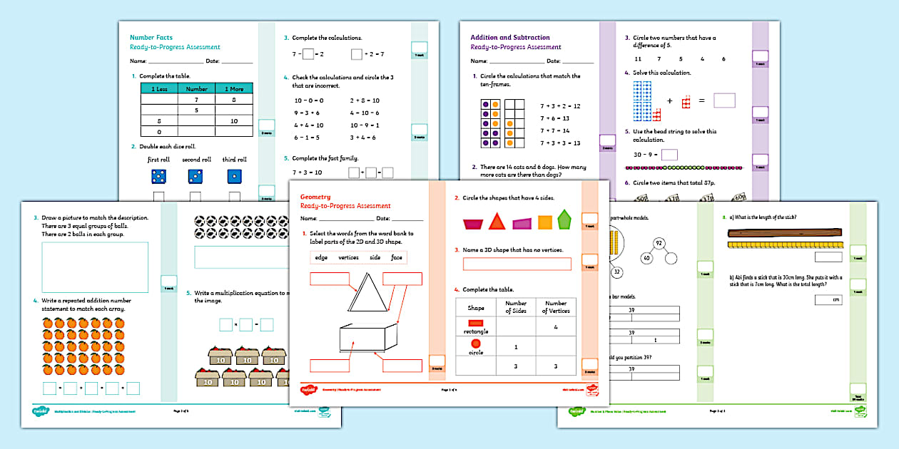 👉 Year 2 Maths Ready to Progress Assessment Pack - Twinkl