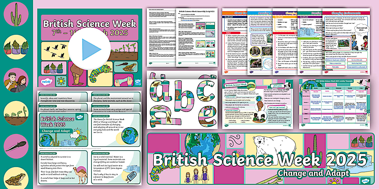 KS1 British Science Week 2025 (Change and Adapt) Resource Pack