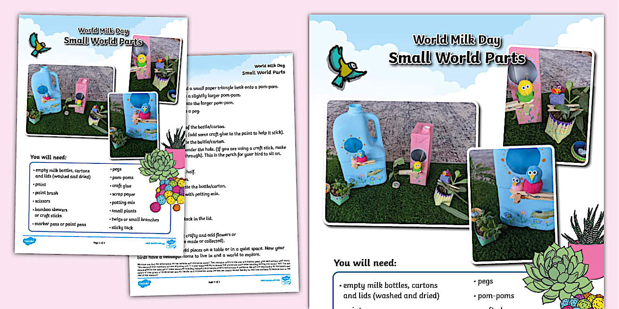 World Milk Day Small World Parts (teacher made) - Twinkl