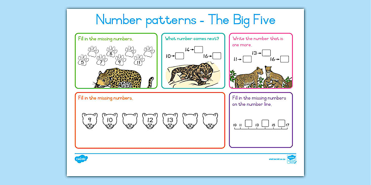 Grade 1 Maths: Number Patterns: Level 4 (teacher made)