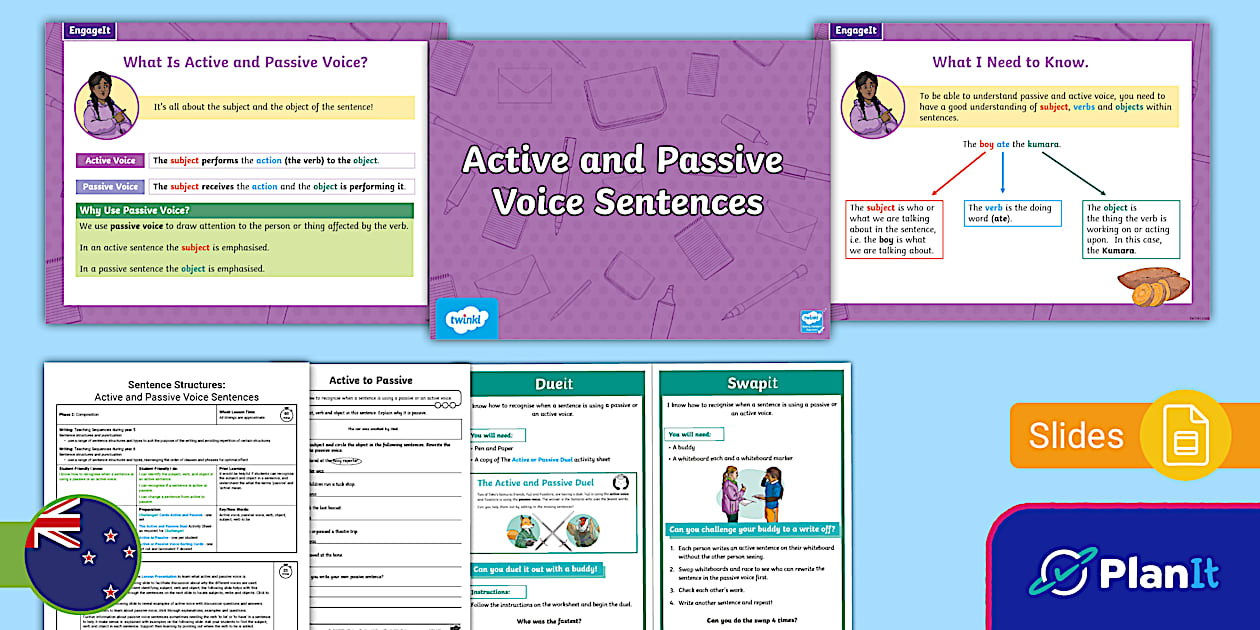 Phase 2 Writing: Sentences: Active and Passive Voice Sentences
