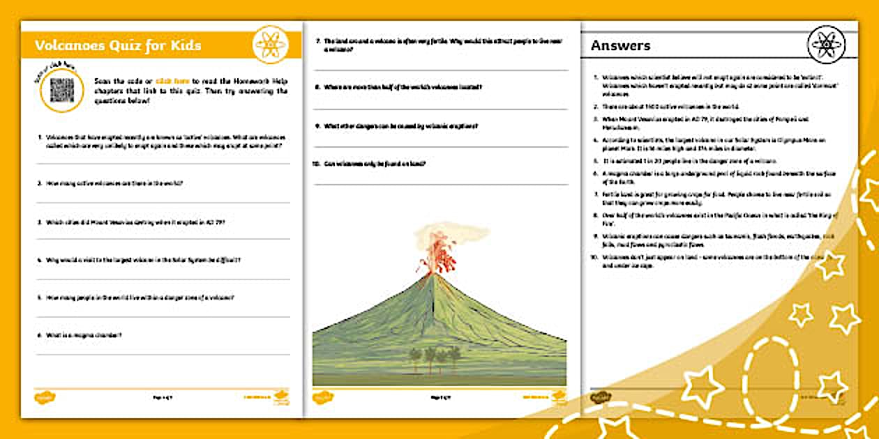 Volcano Quiz for Kids (teacher made) - Twinkl