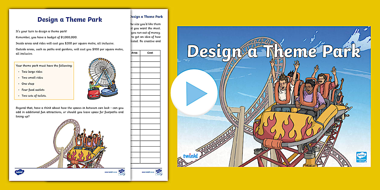 Maths Projects End Of Year: Design a Theme Park Project