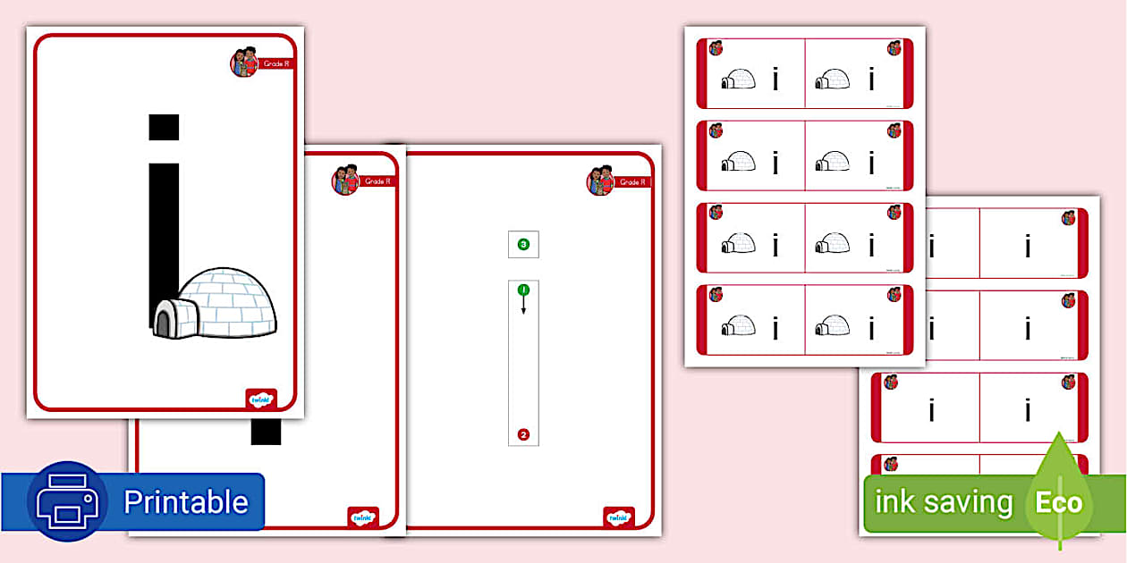 Gr. R Phonics I Poster, Flashcards and Robot Letter - Twinkl