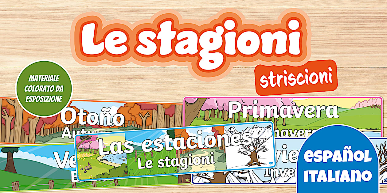 Le stagioni: striscioni (Italiano-Spagnolo)