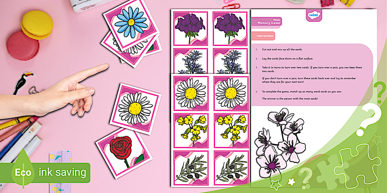 Flower Matching Card Game - Twinkl Puzzled - Kids Puzzles