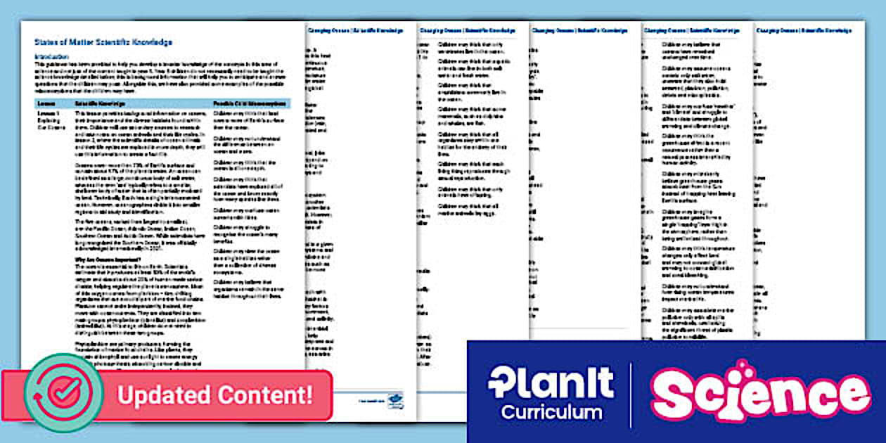 Science CPD: Changing Oceans: Year 5 (teacher made) - Twinkl