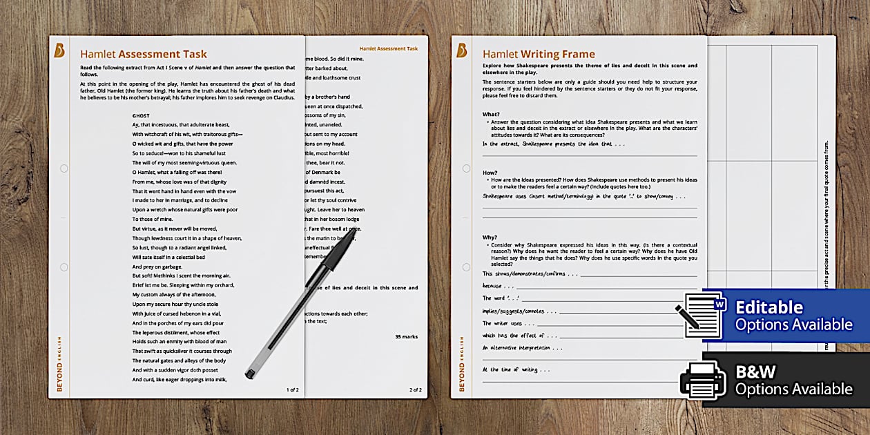 KS3 Hamlet Exam Pack (teacher made) - Twinkl