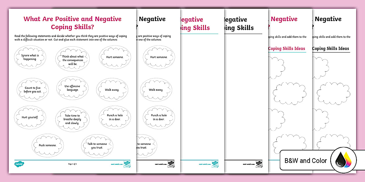 What Are Positive and Negative Coping Skills? Activity