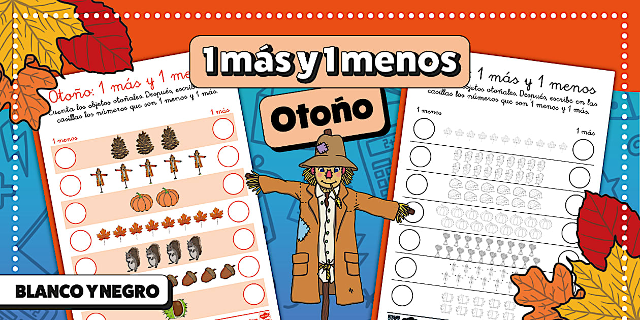 Ficha de actividad: 1 más y 1 menos - Matemáticas de 1º de Primaria