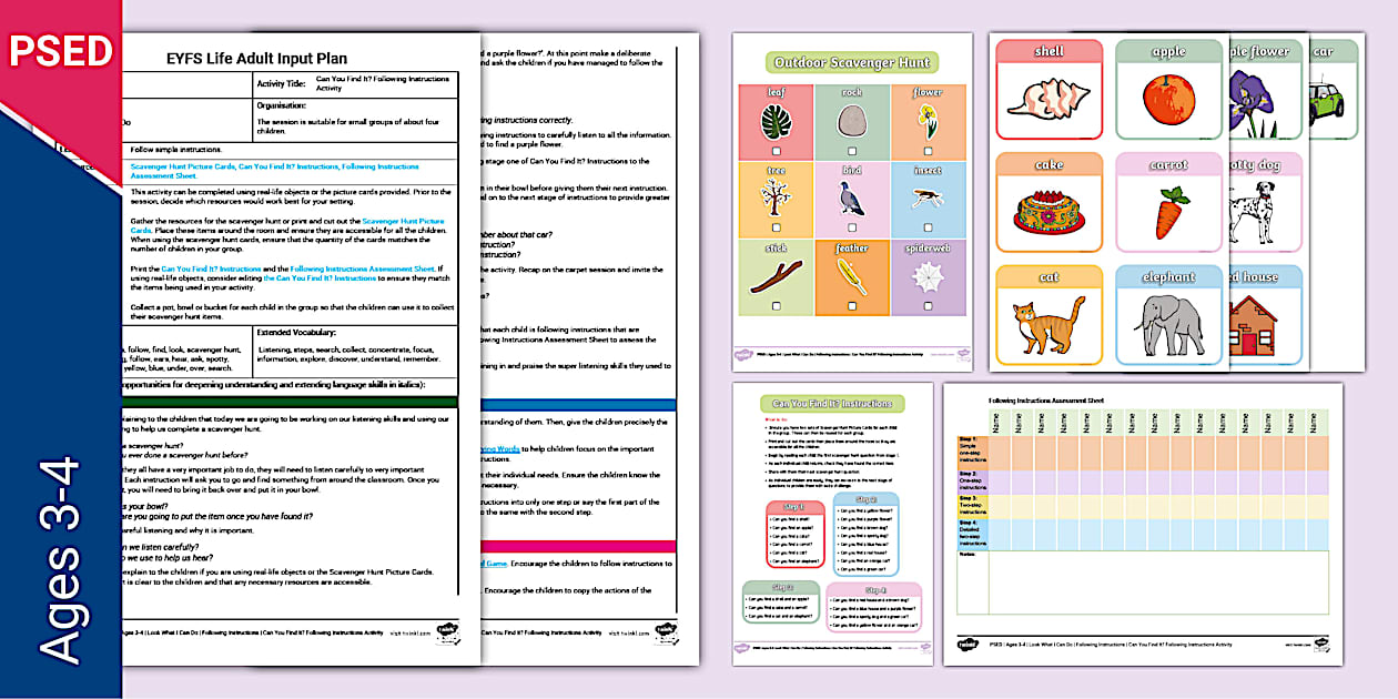 Can You Find It? Following Instructions Plan and Pack