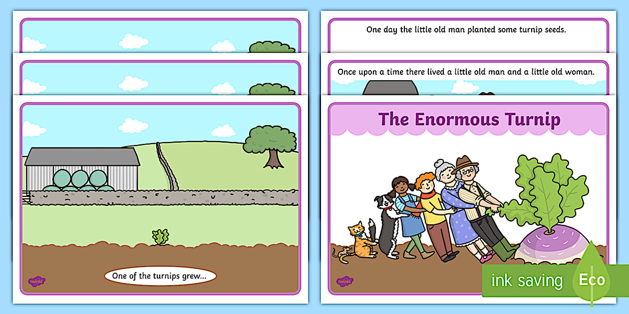 Black and White Enormous Turnip Story (teacher made)