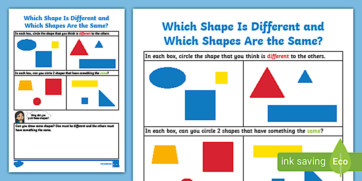👉 Reasoning About Shapes: Same and Different Activity