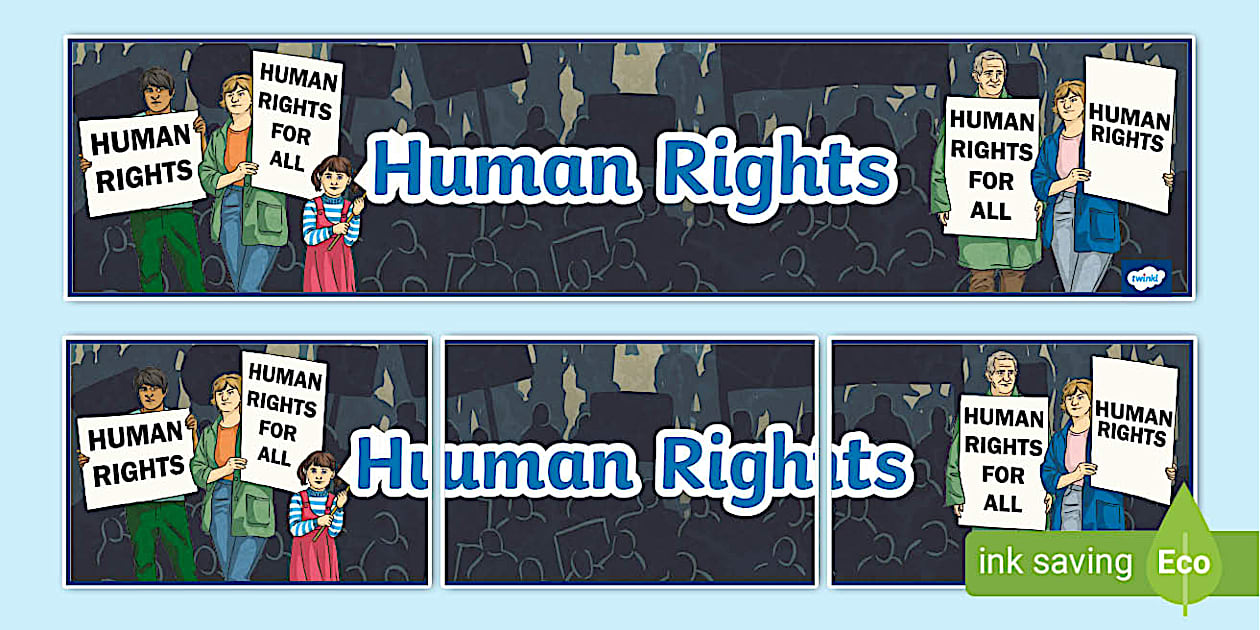 Human Rights Display Banner (teacher made) - Twinkl