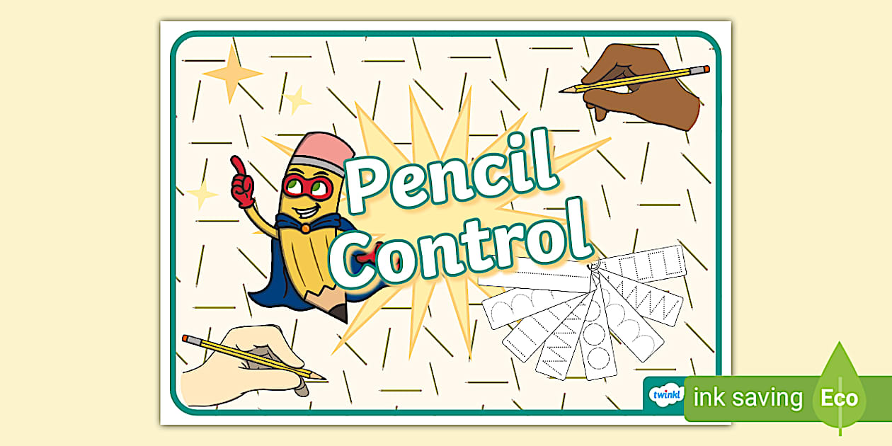 Pencil Control Display Poster (teacher made) - Twinkl