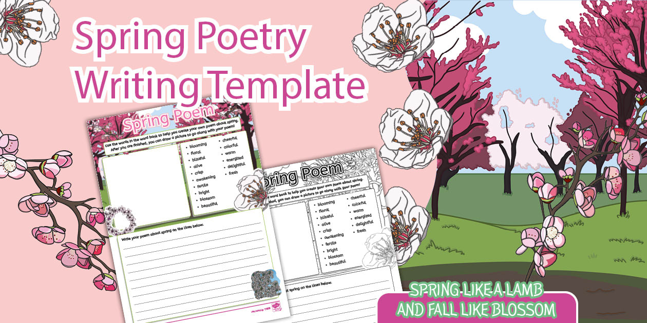 Spring Poetry Writing Template