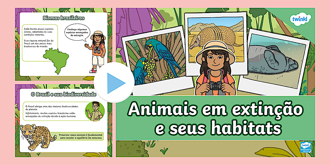 PowerPoint: Animais em extinção {ciências} - Twinkl