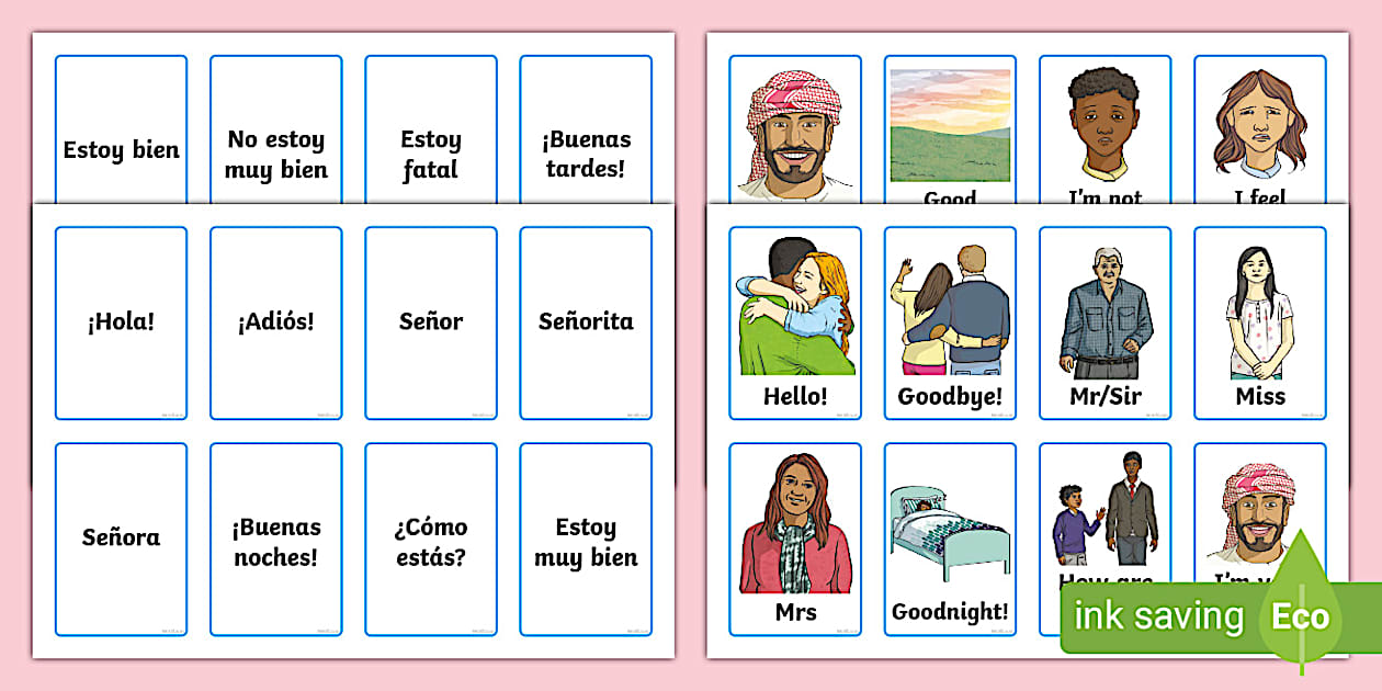 Spanish Greetings Snap Game - Twinkl