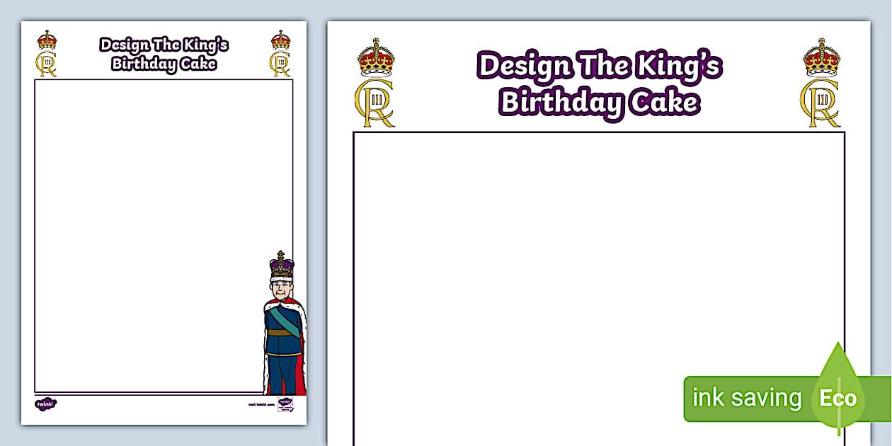 Design the King's Birthday Cake Activity (teacher made)