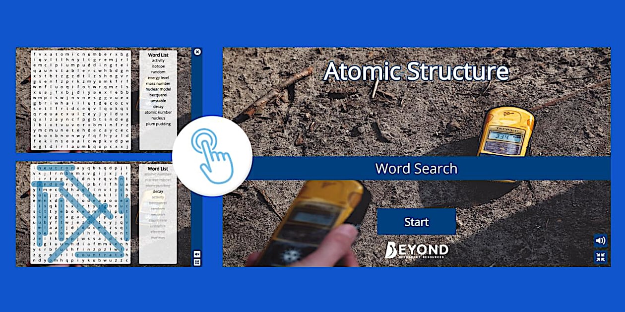 Atomic Structure Combined Science Interactive Word Search