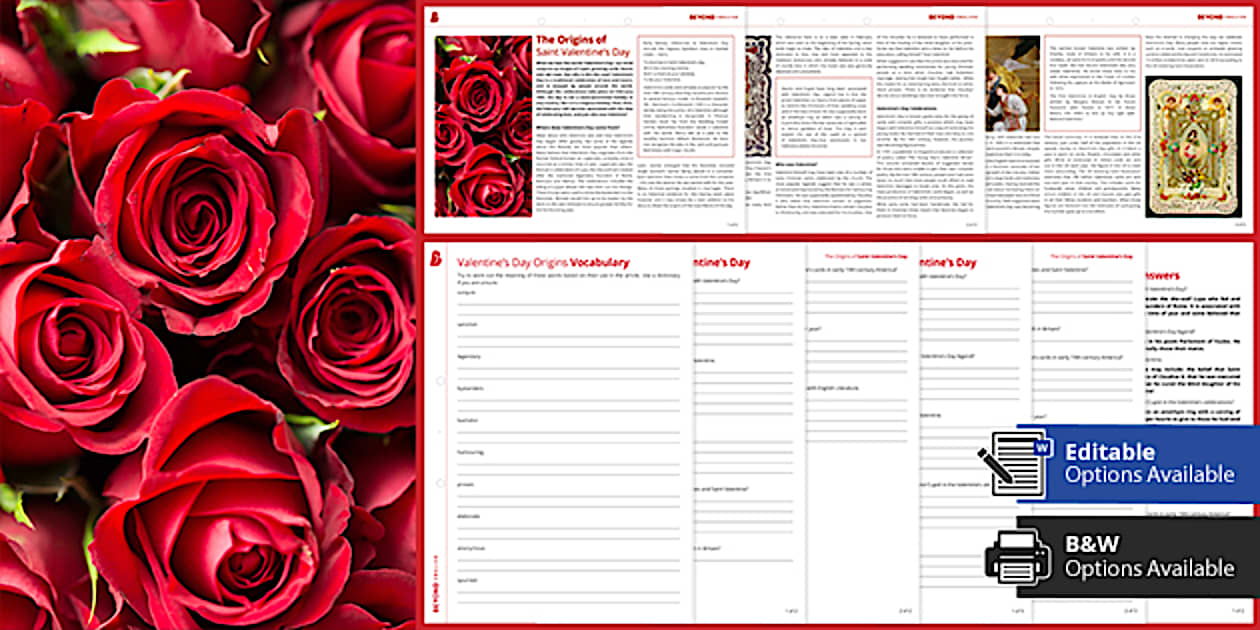 Valentine's Day Origins Reading Comprehension | Twinkl
