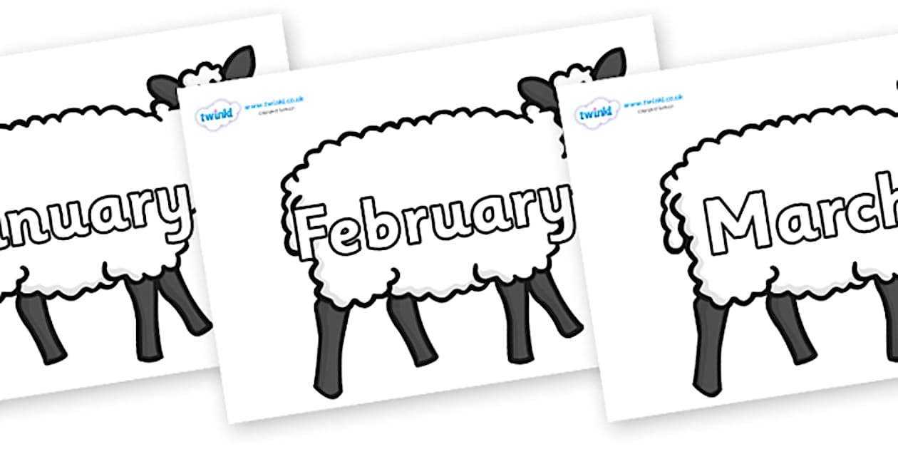 Months of the Year on Sheep (teacher made) - Twinkl
