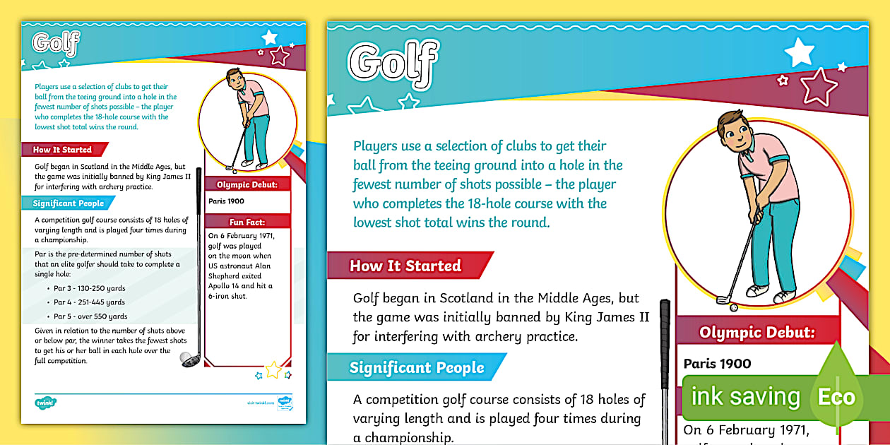 Golf Fact File (teacher made) - Twinkl