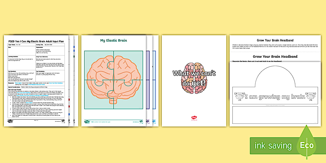 EYFS PSED Yes I Can: My Elastic Brain Adult Input Plan and Resource Pack