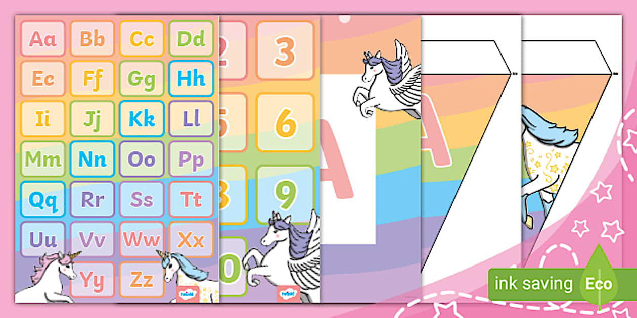 FREE! - Bunting and Wall Art Pack - Unicorns (Teacher-Made)