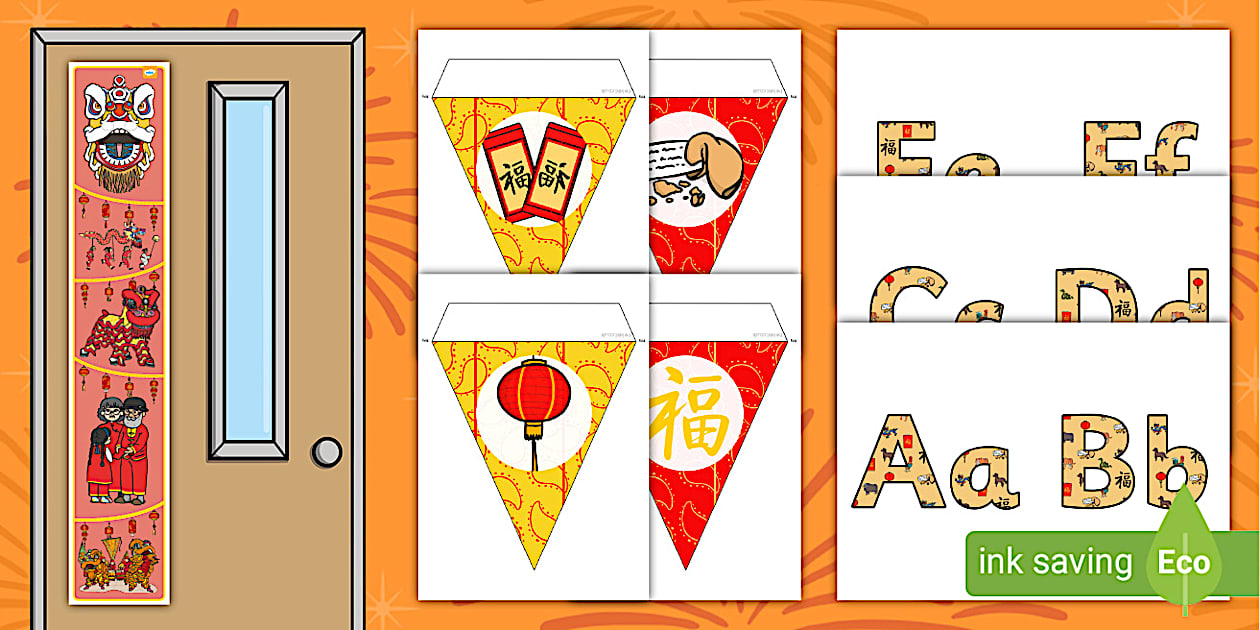Chinese New Year Door Decoration Pack (teacher made)