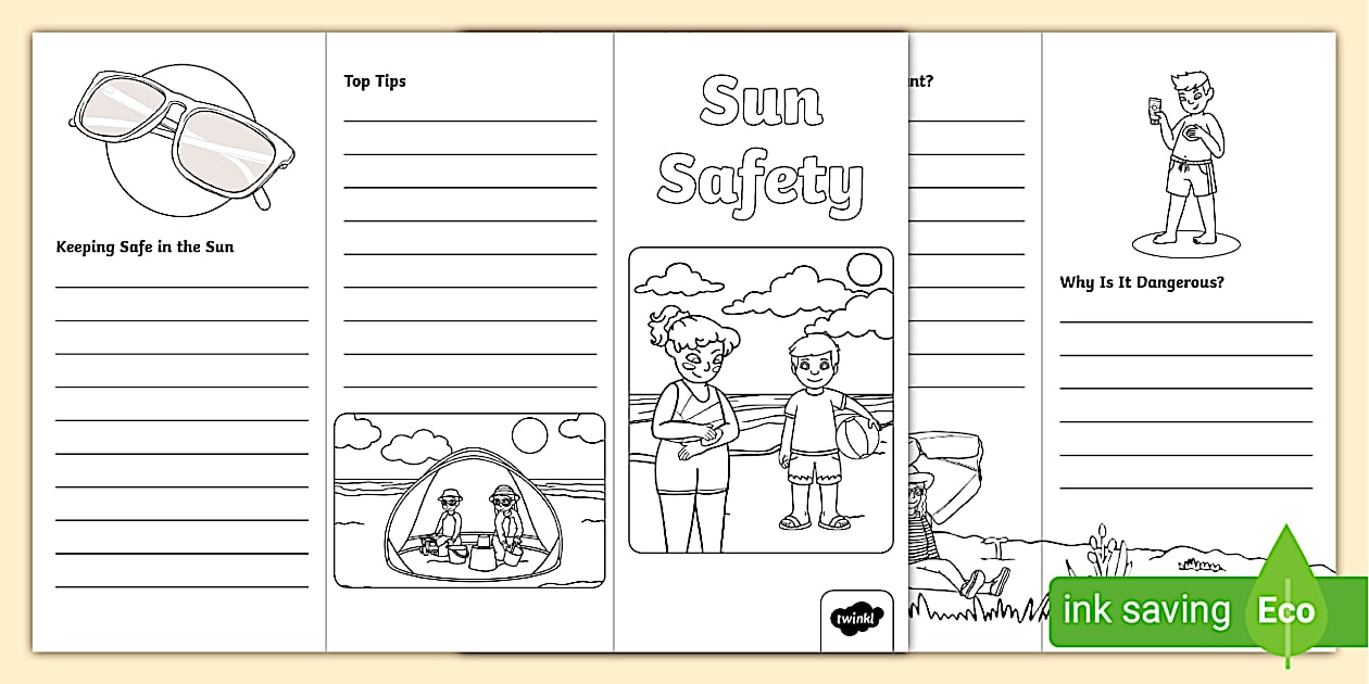Sun Safety Leaflet Template (teacher made) - Twinkl