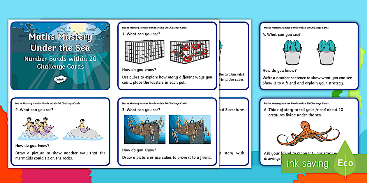 Number Bonds within 20 Addition and Subtraction Maths Mastery Challenge ...